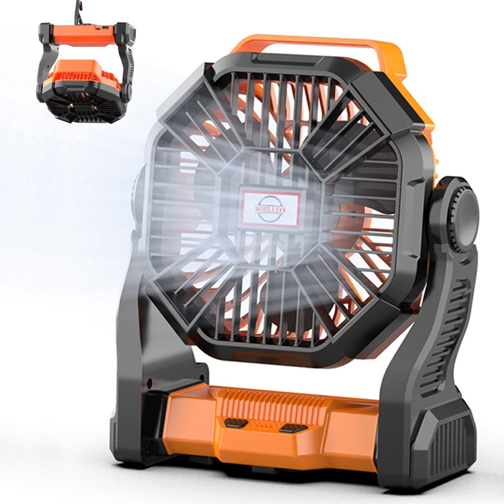 Portable Rechargeable Fan with LED Lantern, Battery Powered, USB ...
