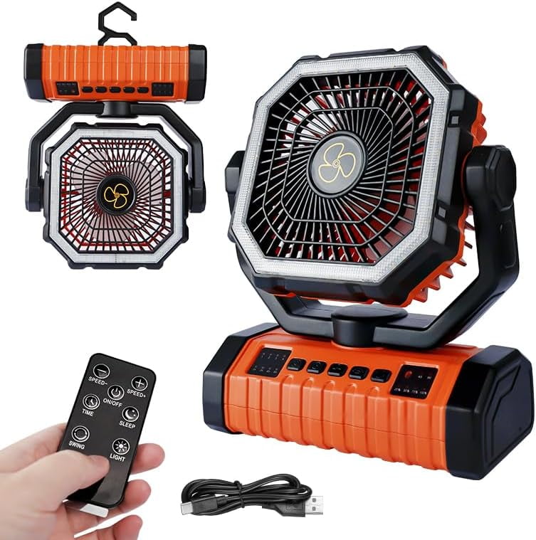 Portable Fan Rechargeable with Remote, Cordless Battery Powered Fan ...