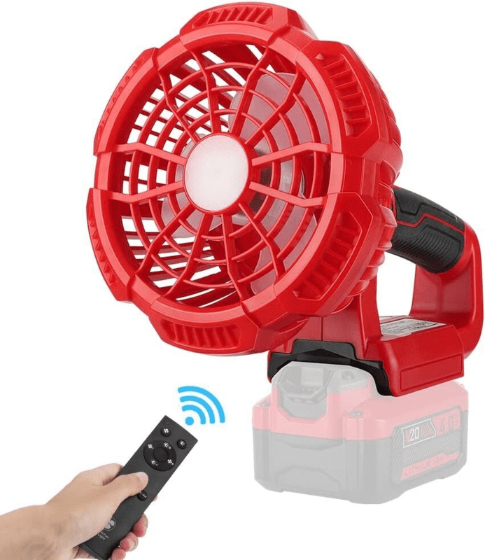 Portable Fan for Craftsman 20V Battery 9W LED Light Cordless Jobsite ...