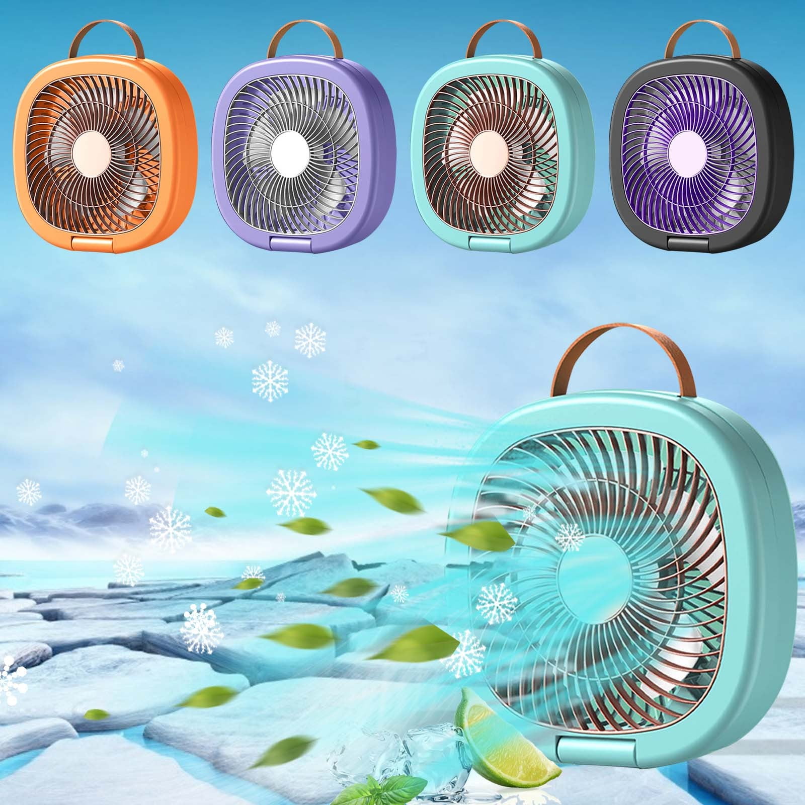 Portable Fans Under $50, Hwkond Foldable Desktop Fan With Digital ...