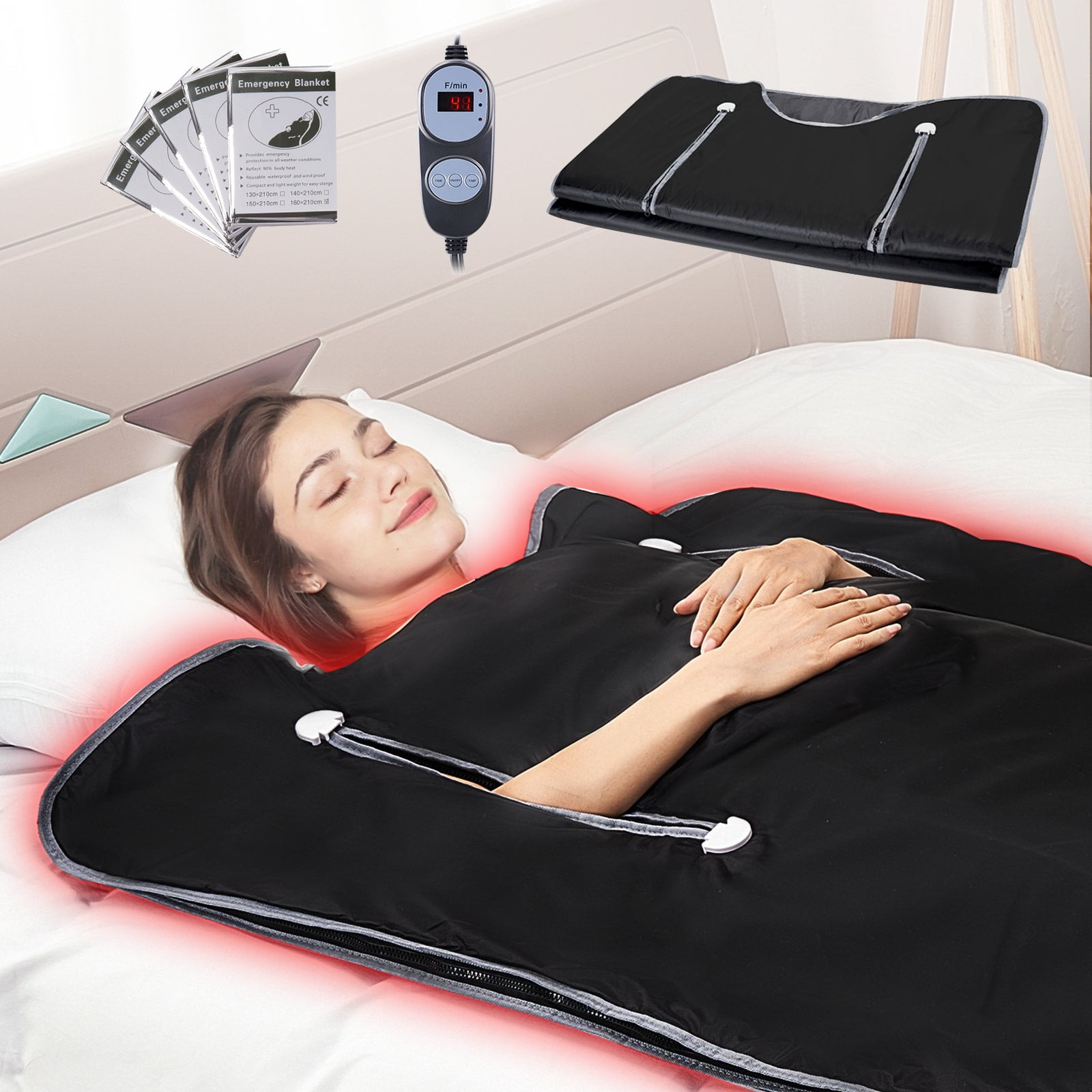 Portable Far Infrared Sauna Blanket for Detox – Oxford Sauna Bag with ...
