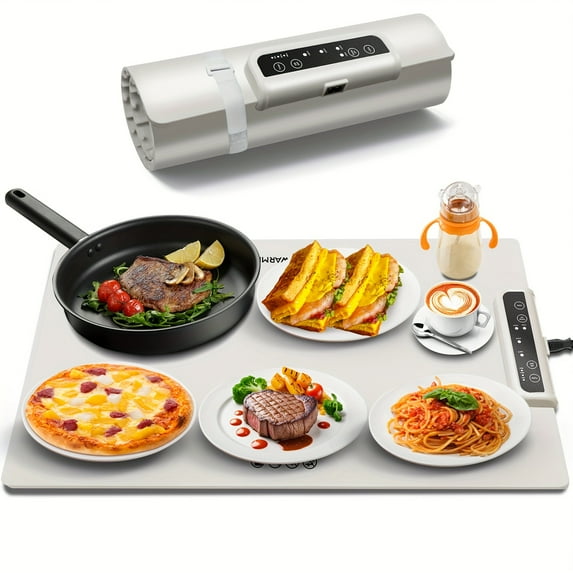 Portable Fast Heating Electric Food Warming Mat - Adjustable Temp ...