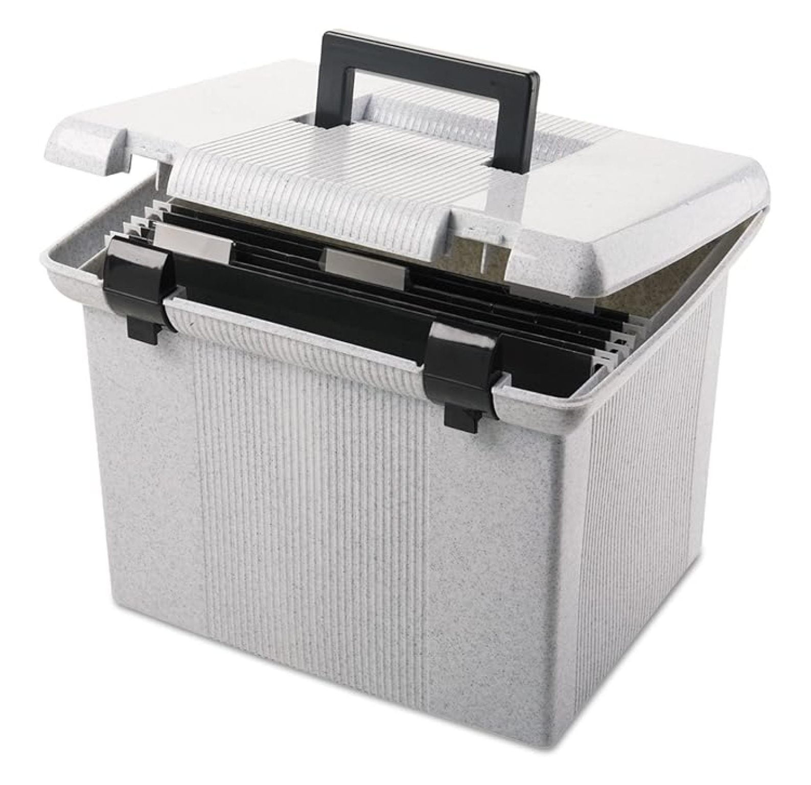 Portable File Box, Letter Size - Plastic Hanging File Organizer with ...