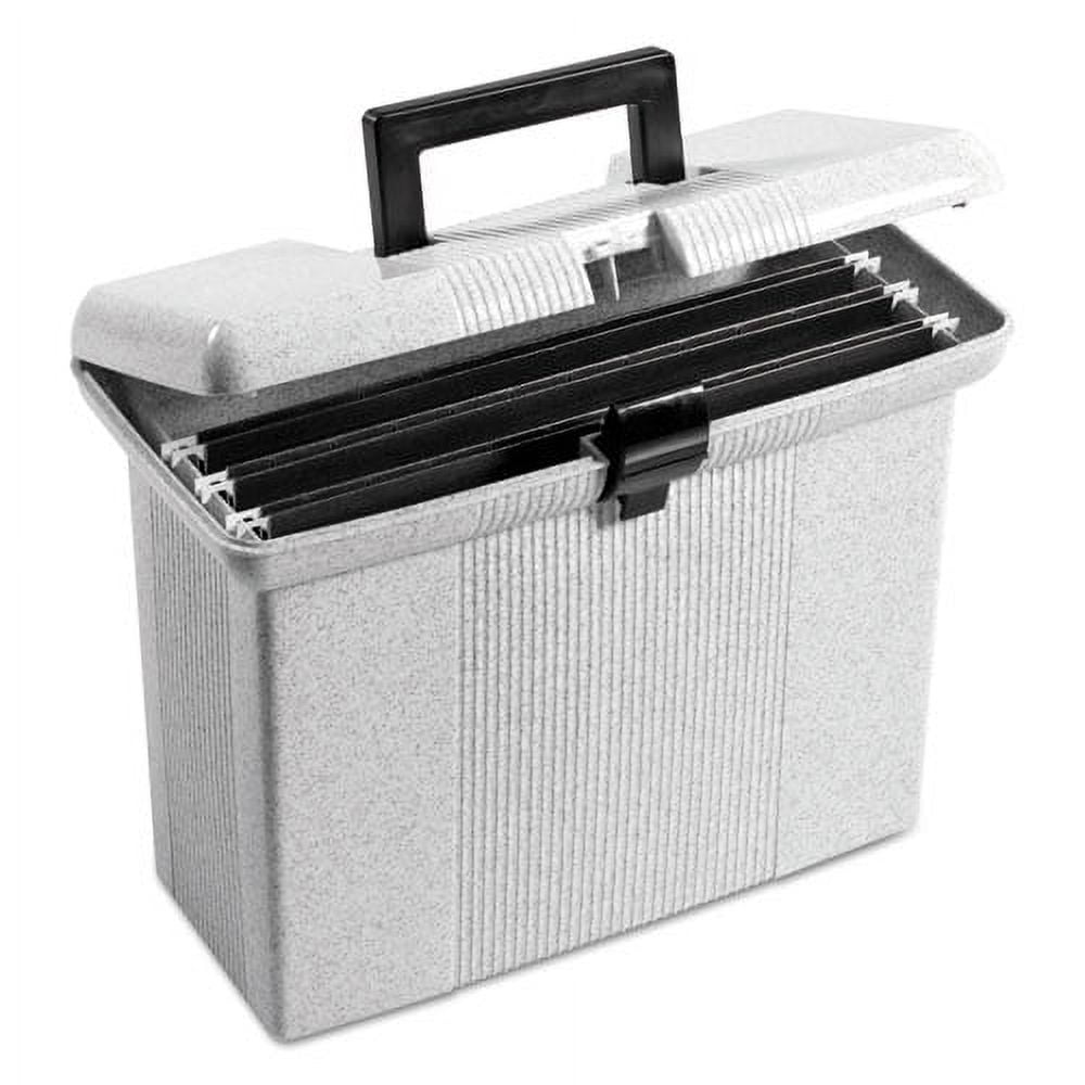 Portable File Boxes, Letter Files, 14.88" X 6.5" X 11.88", Granite ...