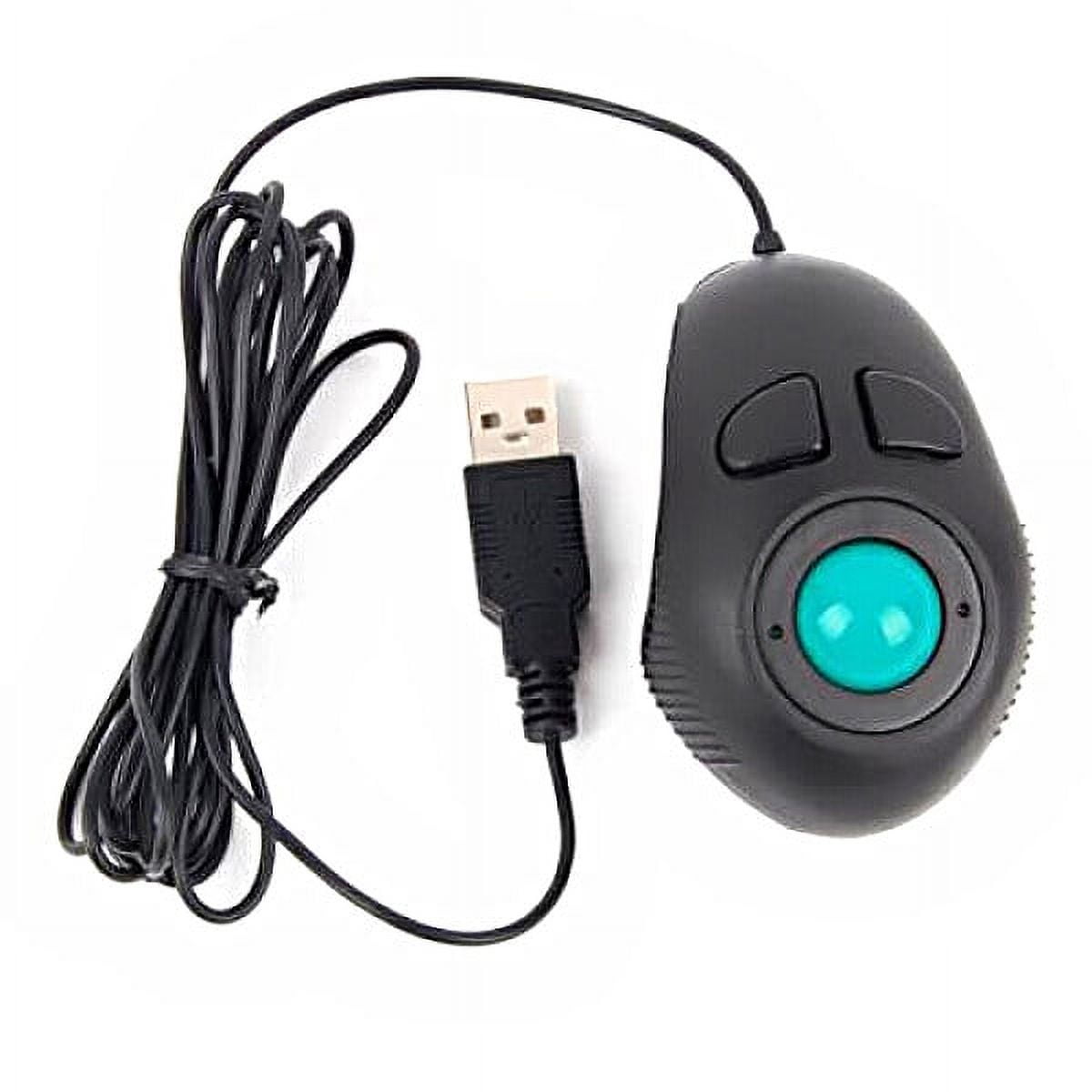 Portable Finger Handheld 4D USB Powered Mini Trackball Mouse (Black ...