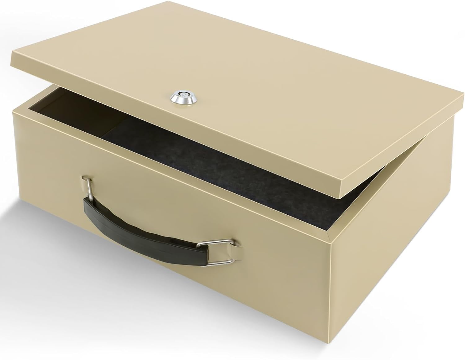 Portable Fire Safe Box with Key Lock, 13.2”x 11”x 5.1'', Fire Resistant ...