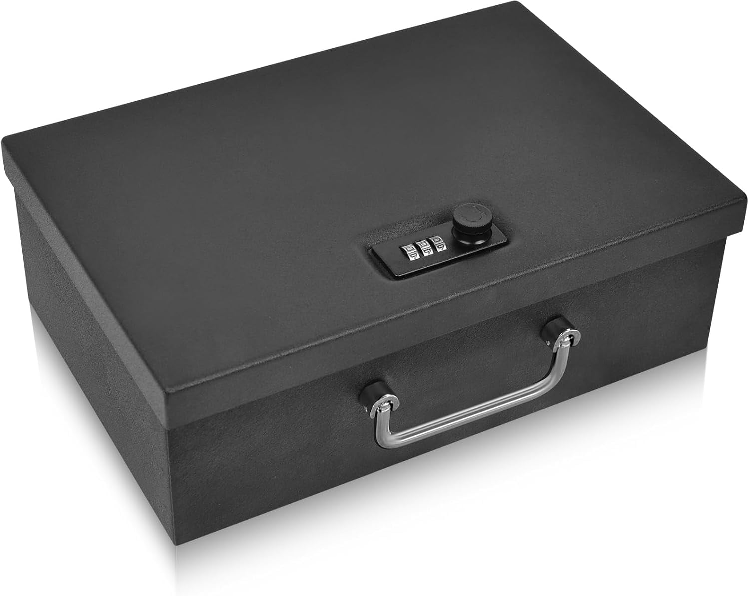 Portable Fireproof Document Box with 3-digit Combination Lock, Safe Box ...