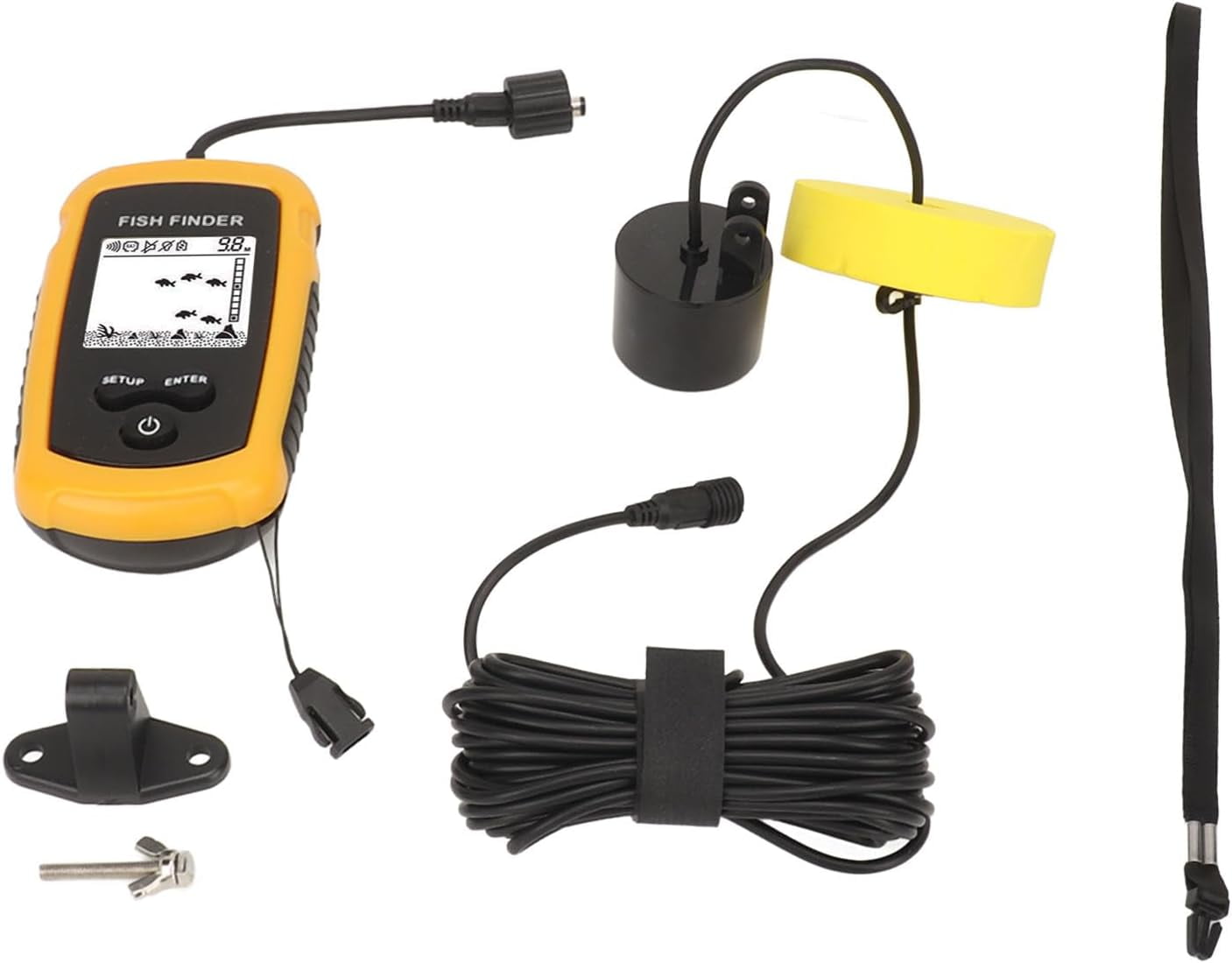 Portable Fish Depth Finder LCD Display Handheld Fish Finder, 200khz ... Portable Fish Depth Finder LCD Display Handheld Fish Finder, 200khz ...