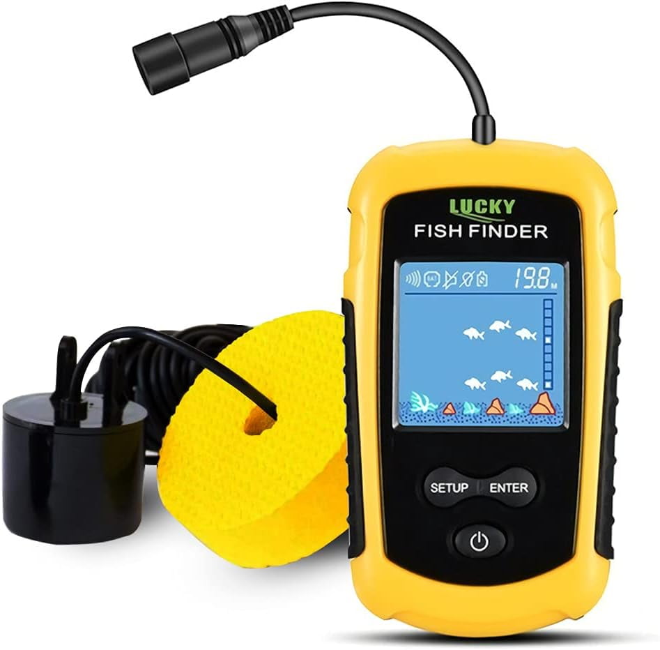 Portable Fish Depth Finder Water Handheld Fish Finder Sonar Castable ...