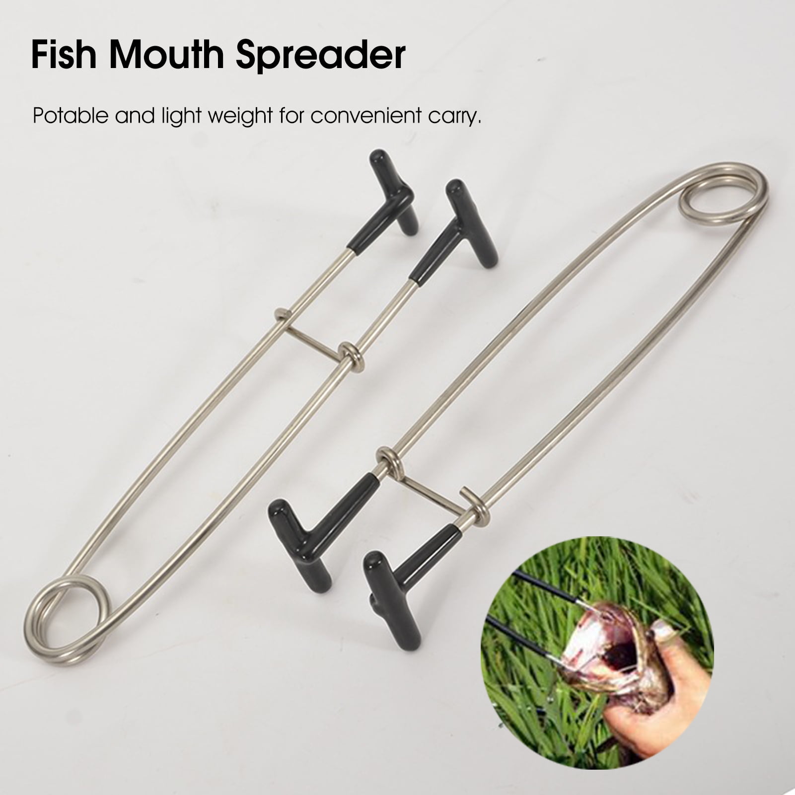 Portable Fish Mouth Spreader T-shaped Not Easy to Break Fishing ...