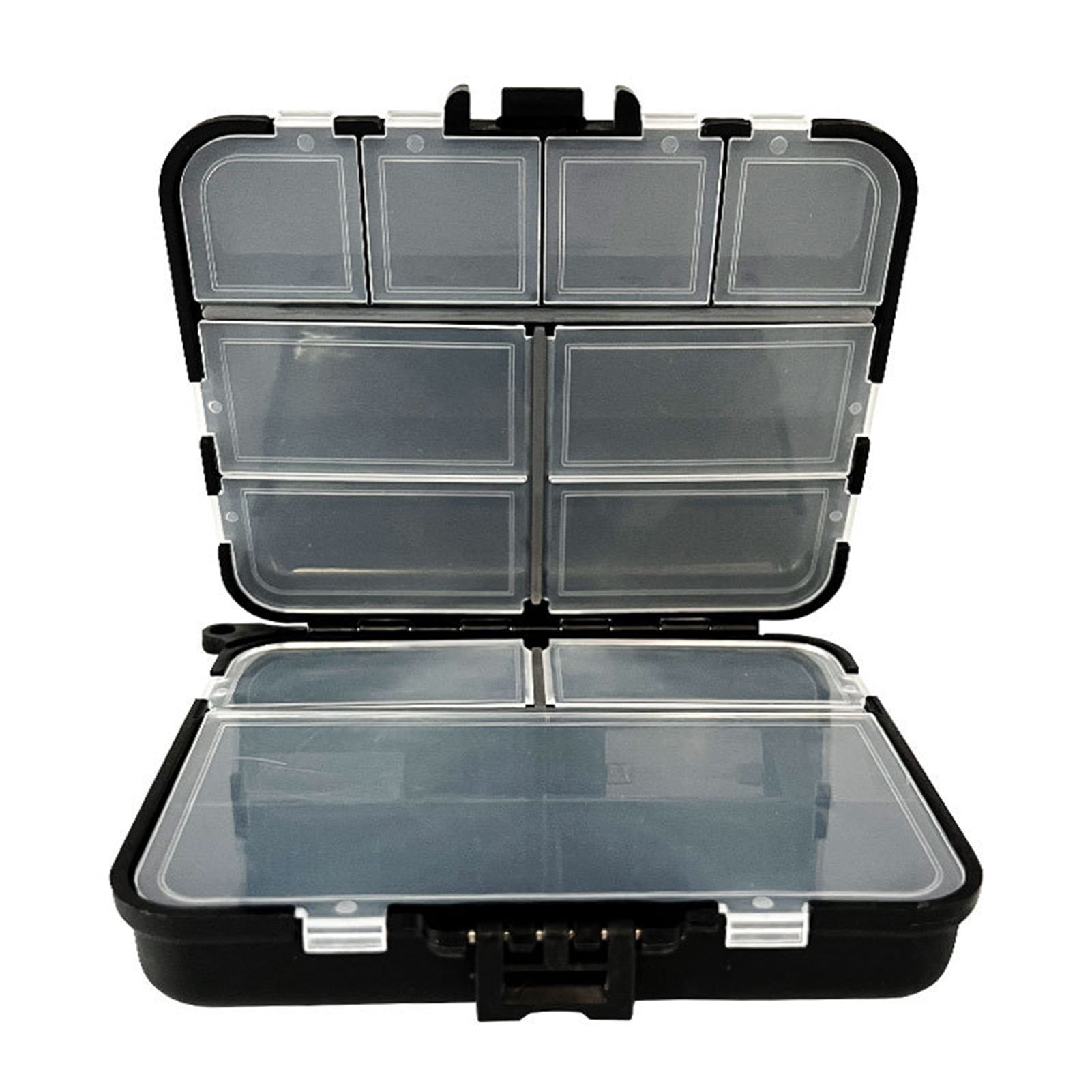 Portable Fishing Lure Box 12 Compartments Double Layers Multifunction ...