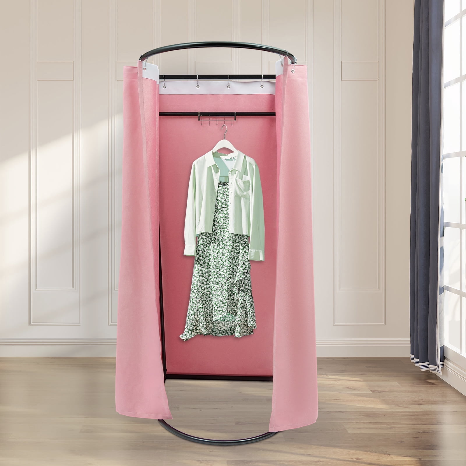 Portable Fitting Room, Modern Changing Room with Shading Curtain ...