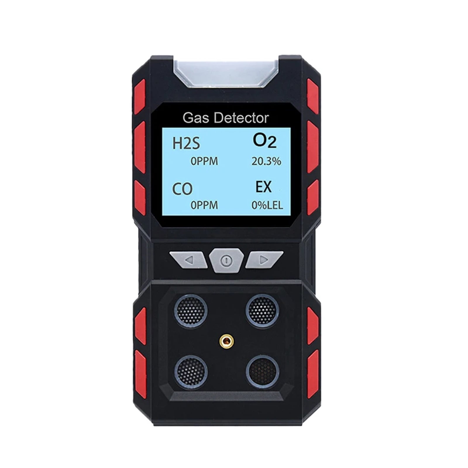 Portable Flammable Gas Detector CO H2S O2 CH4 EX 4 Gas Monitor Meter ...