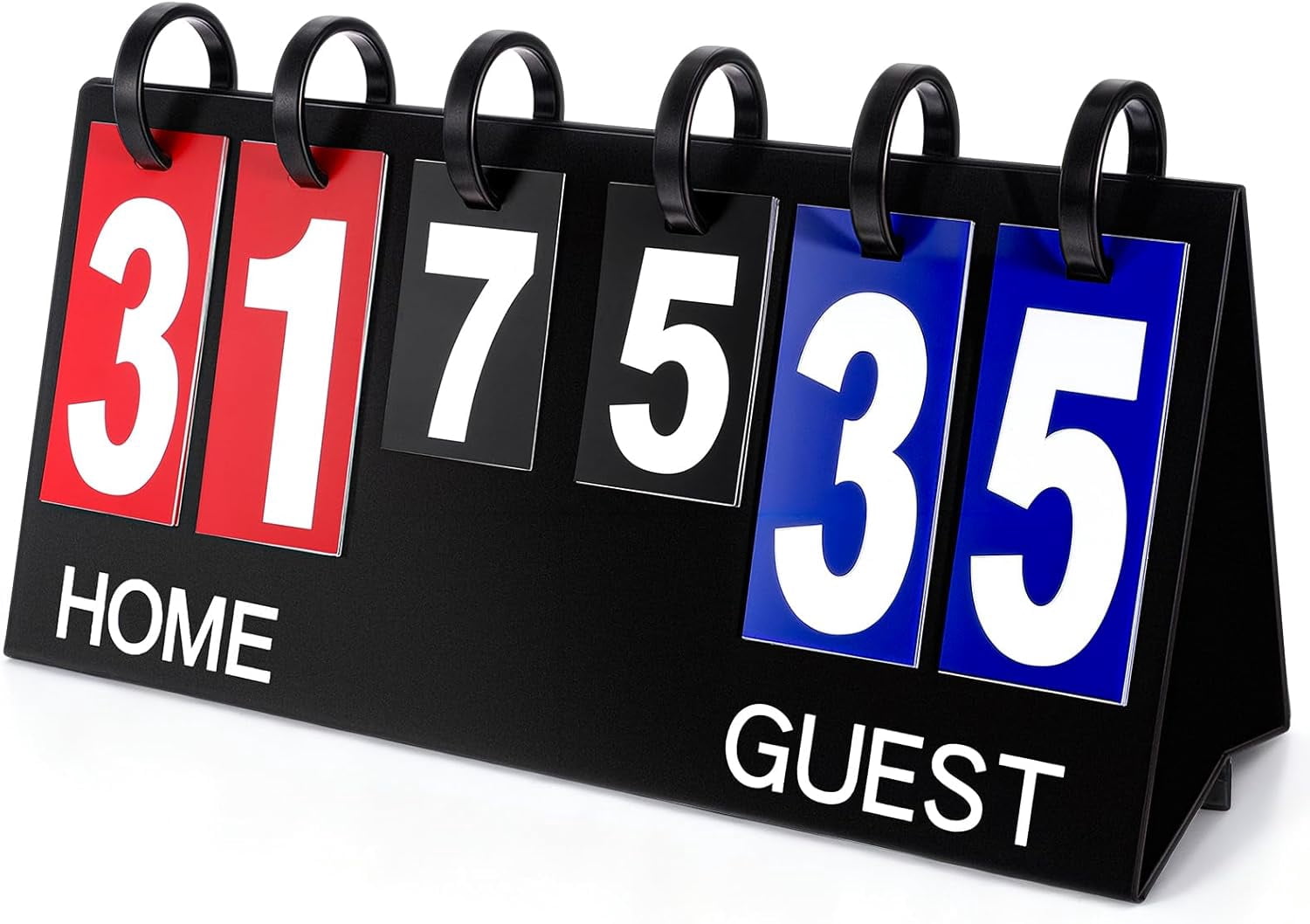 Portable Flip Scoreboard 6 Digits Tabletop Score Flipper Waterproof ...