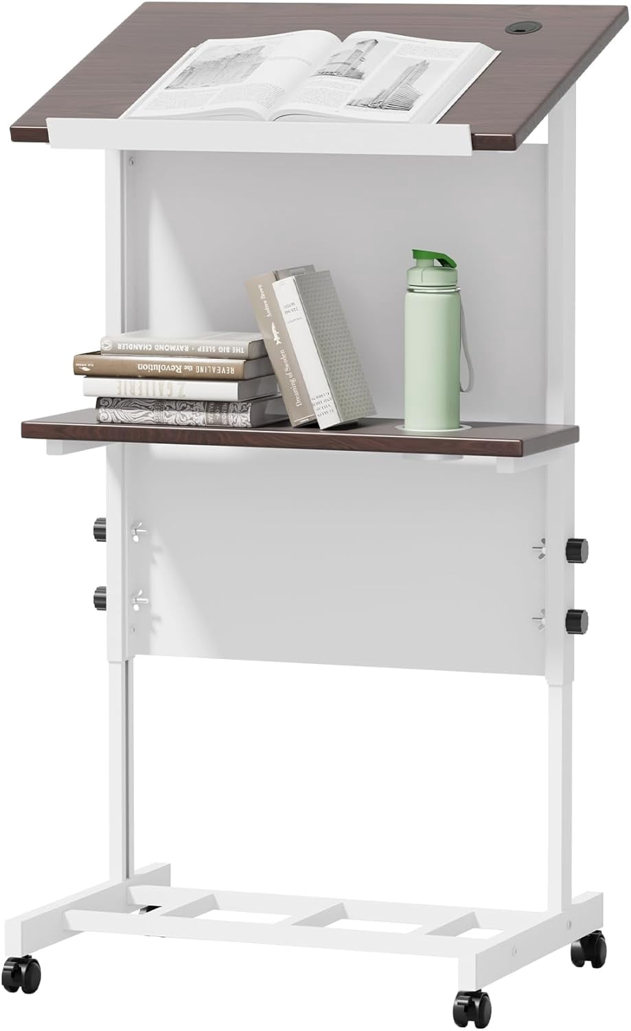 Portable Floor Lectern Podium Stand-Height Adjustable Church Classroom ...