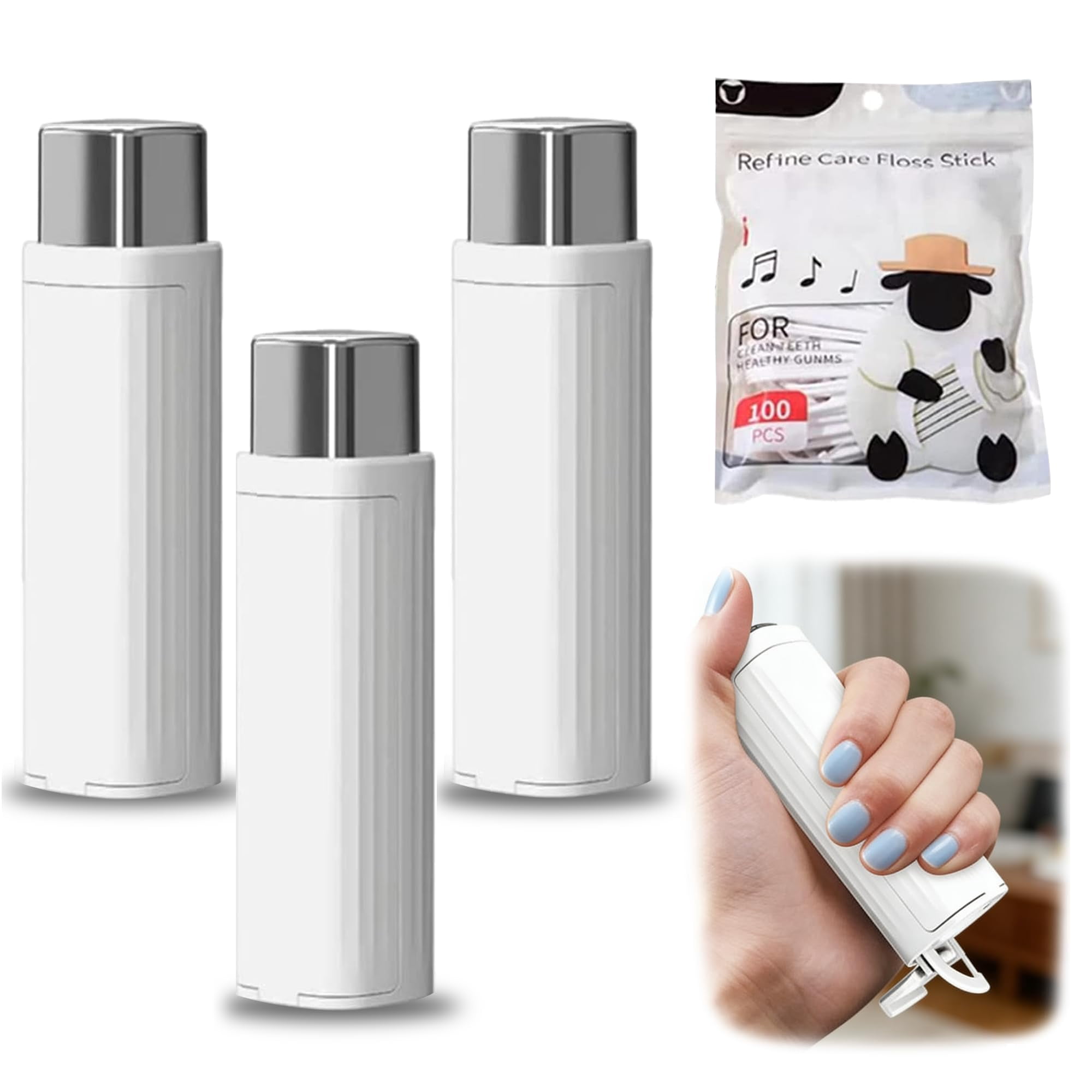 Portable Floss Dispenser with 100 Pcs Dental Floss, 2026 New Dental ...