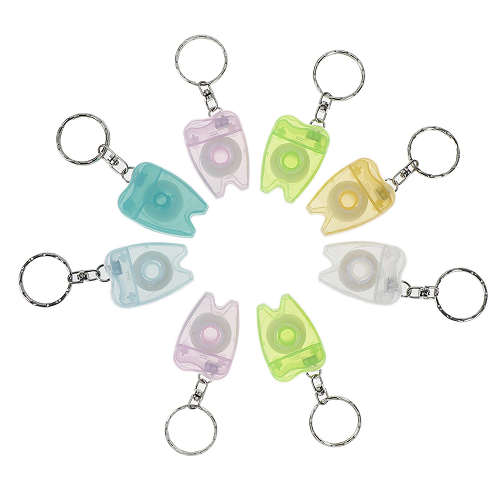 Portable Floss Keychain, MMF7 WINSIUUU 8Pcs Cleaning Mint Teeth Floss ...