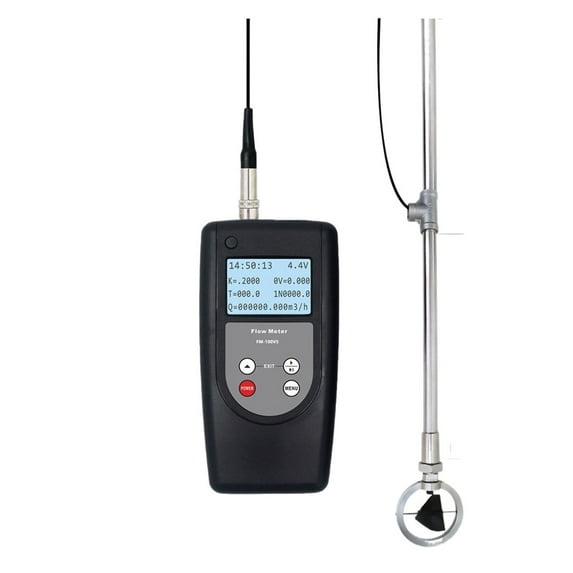 Portable Flow Meter, FM-100V5 Digital Flowmeter, Portable Flow Rate ...