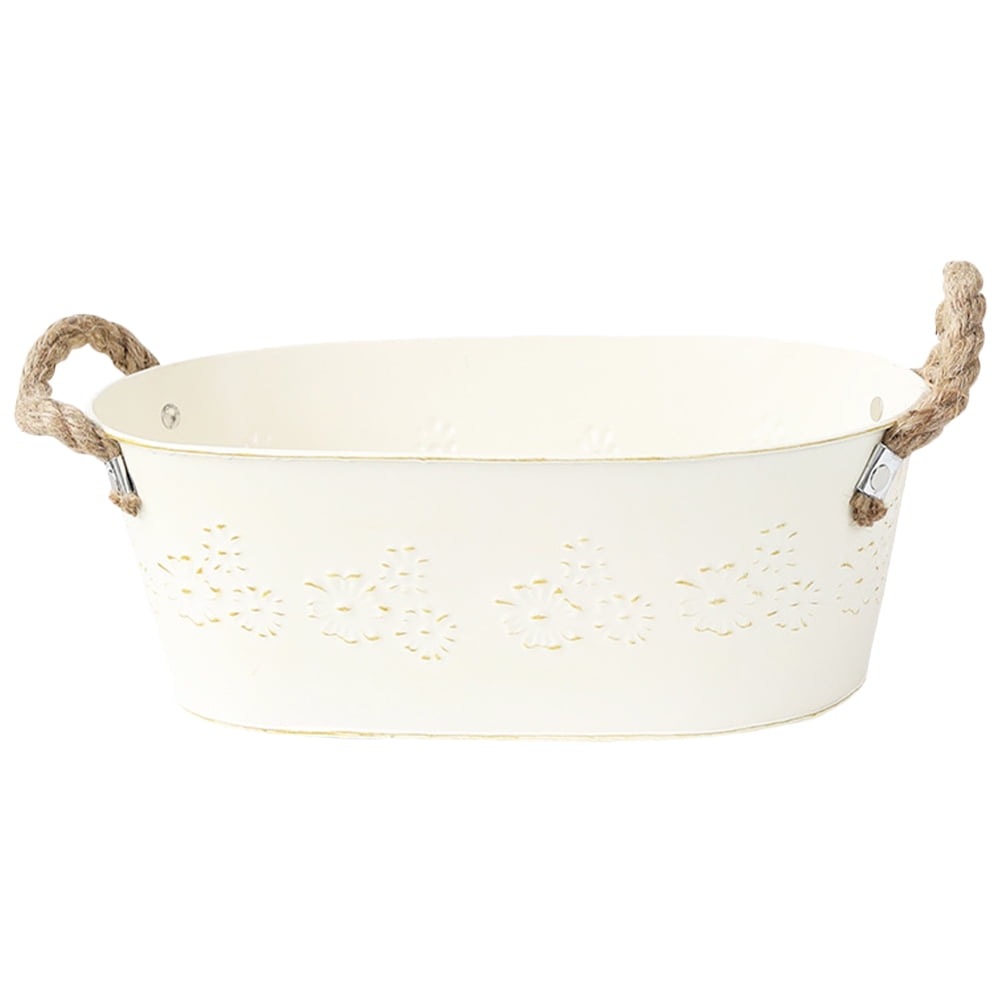 Portable Flower Pot Room Dried Container Oval Decorative Hanging Plant ...