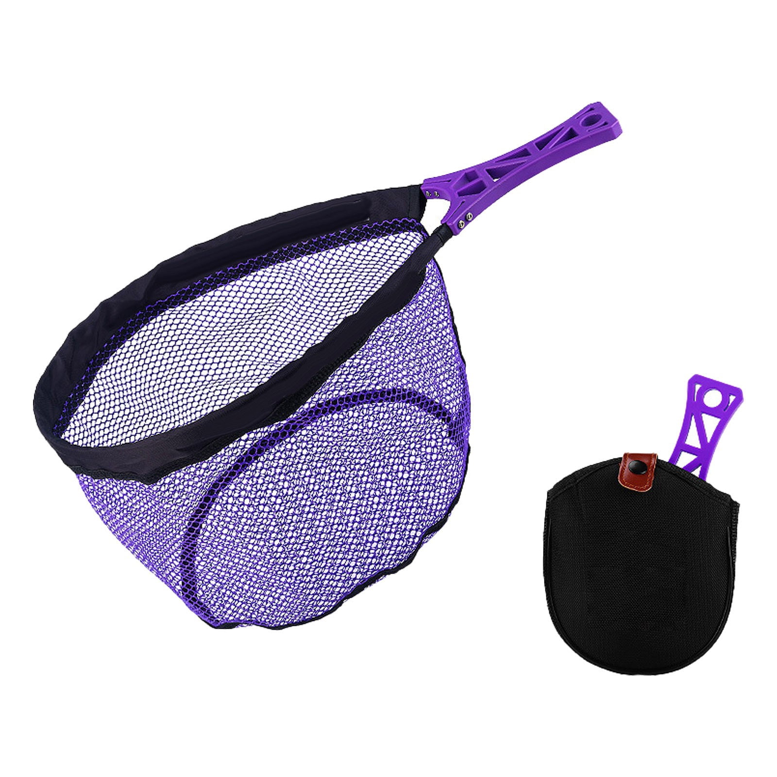 Portable Fly Fishing Landing Net with Waist Bag, Compact Catch-and ...