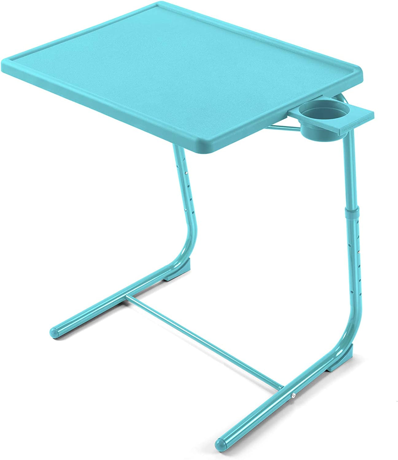 Portable Adjustable Folding Snack TV Tray Table with 6 Heights & 3 Tilt ...