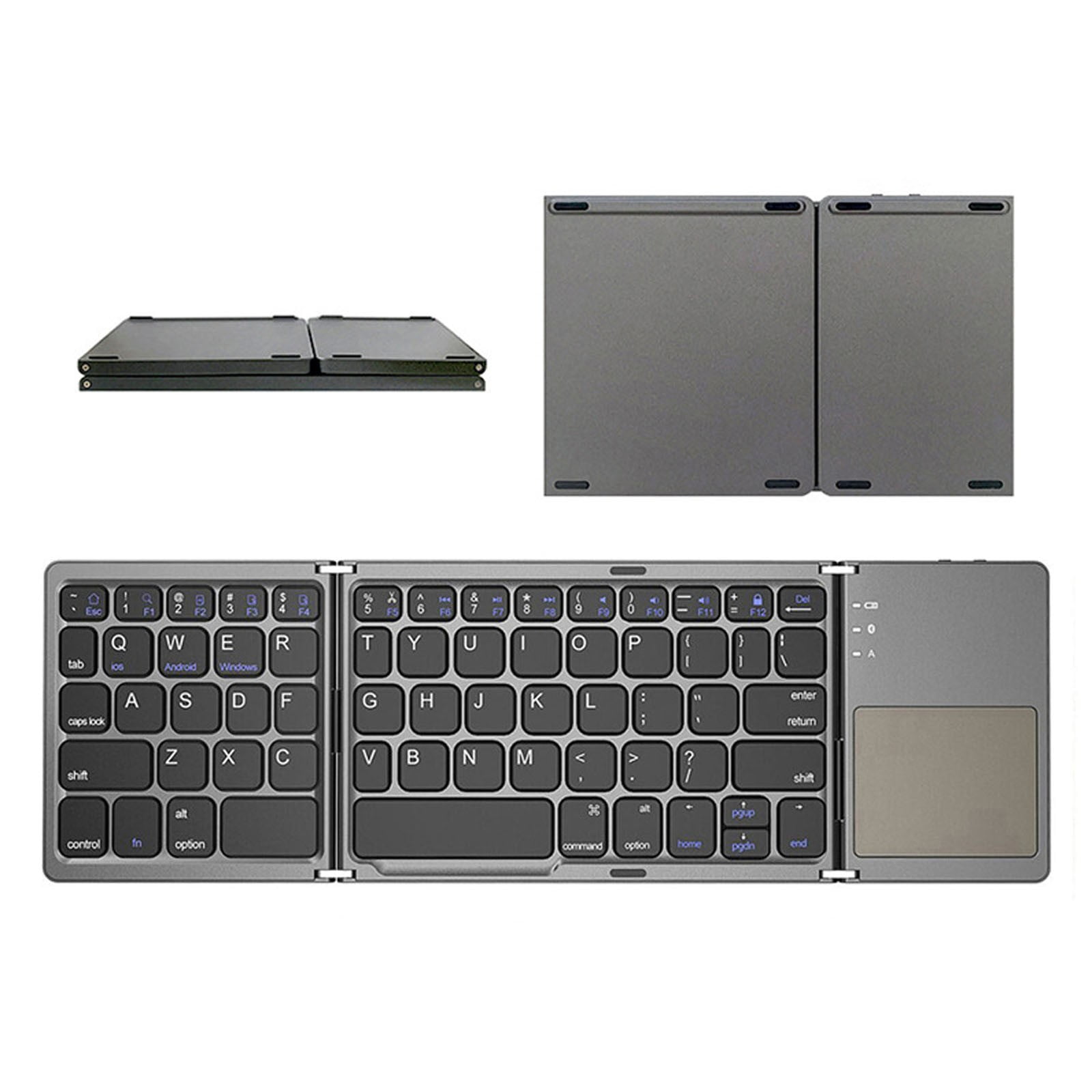 Portable Foldable Bluetooth Keyboard with Touchpad - Ultra-Slim ...
