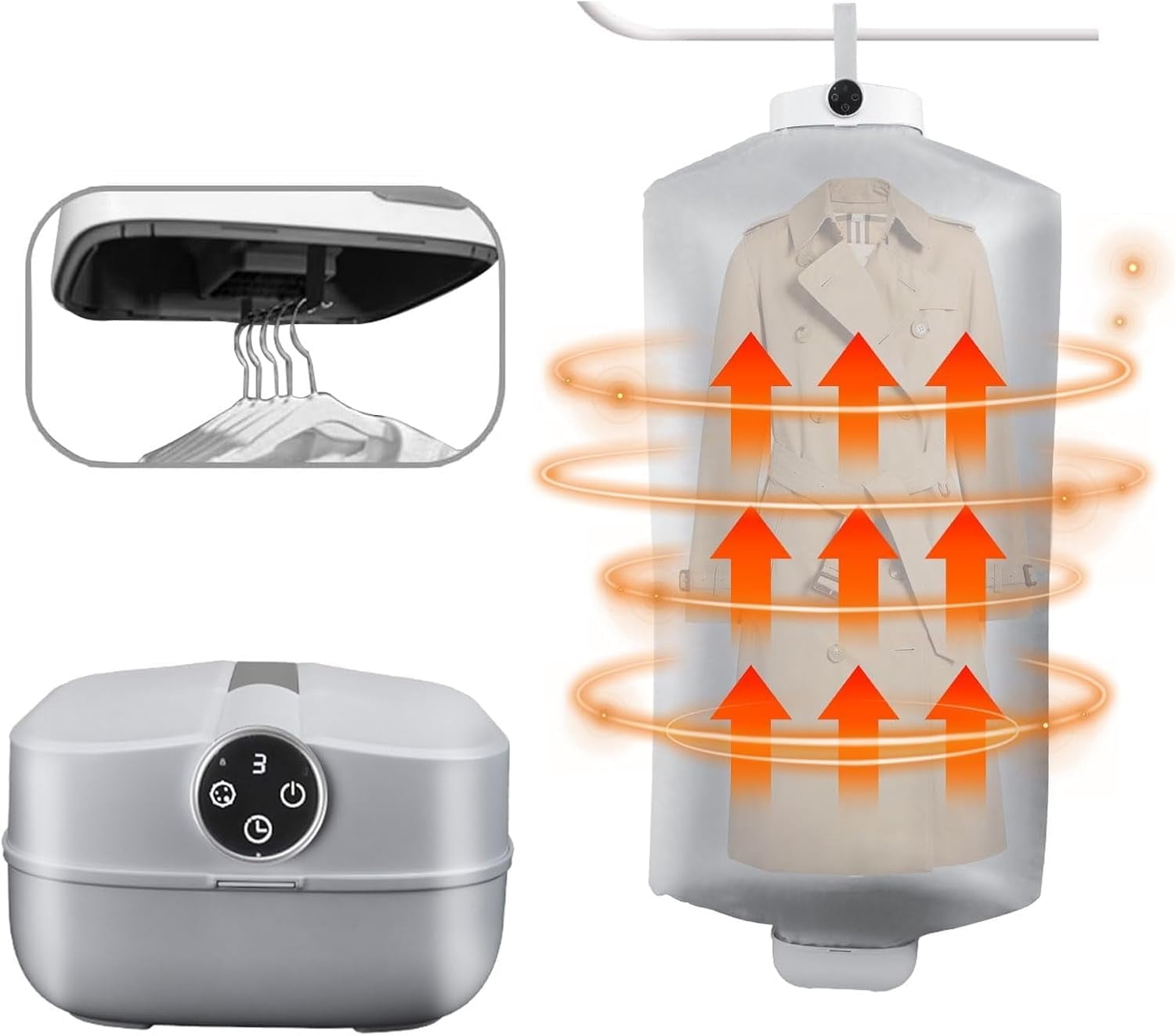 Bigking Portable Clothes Dryer, Mini Clothes Dryer Portable with Timer ...