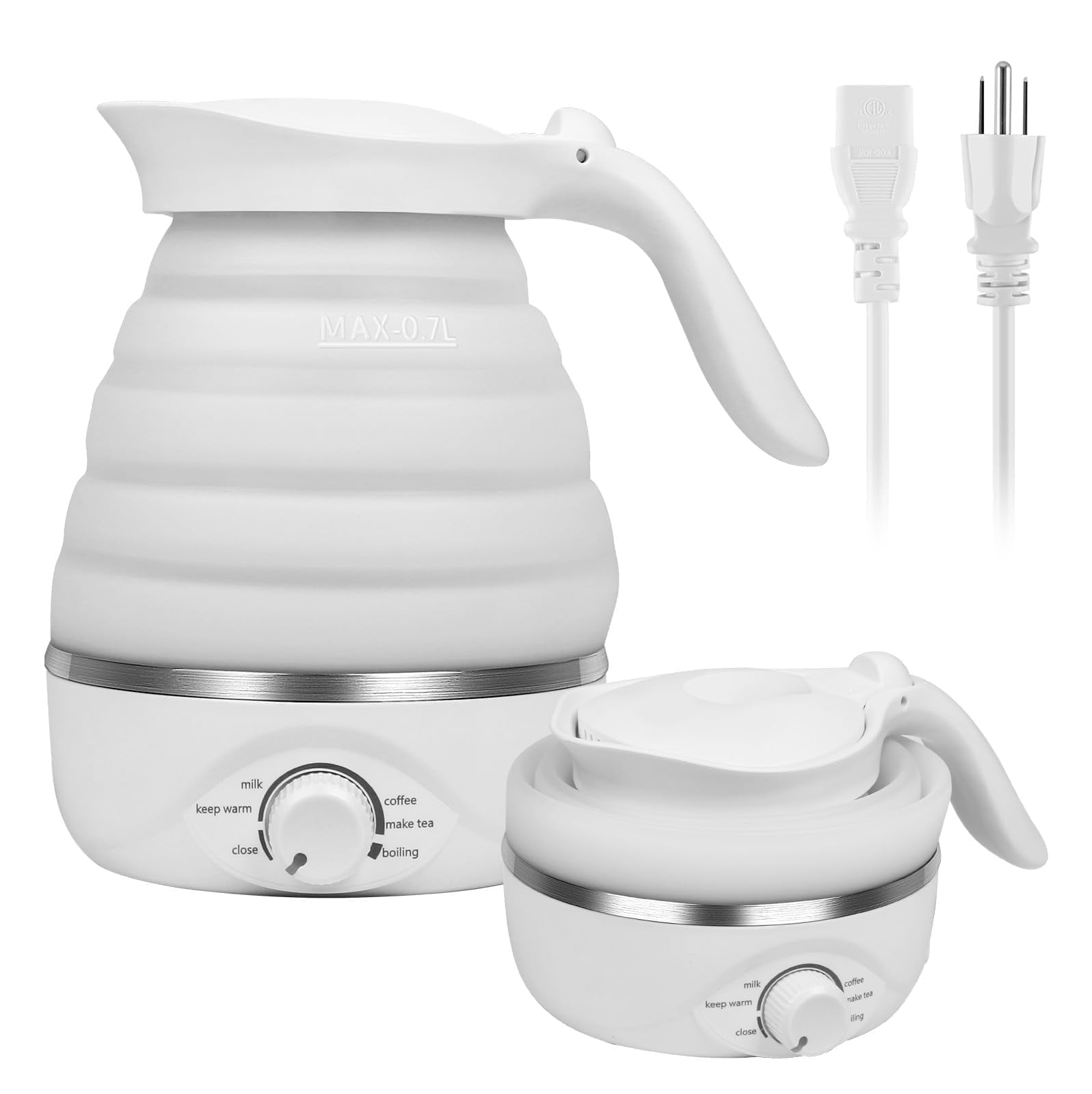 Cupidove Portable Foldable Electric Kettle, 600ml, Silicone, Rapid Boil ...