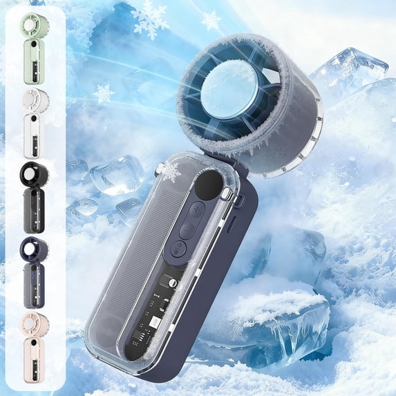 Portable Foldable Handheld Ice Pack Fan, USB Mini Cooling Fan, Silent ...