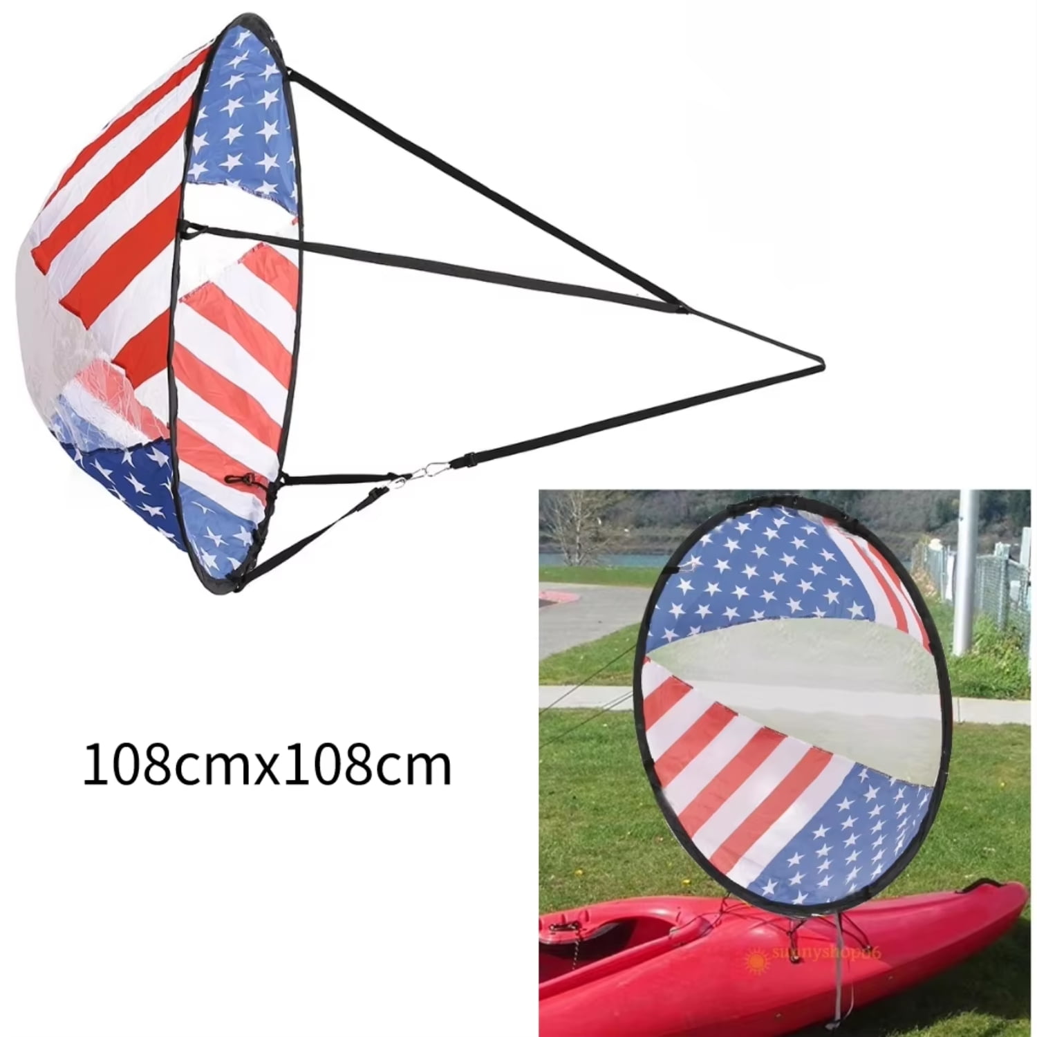 Portable Foldable Kayak Wind Sail for easy Downwind Paddleboarding and ...