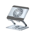 Portable Foldable Laptop Stand With Cooling Fan Adjustable Heights And ...