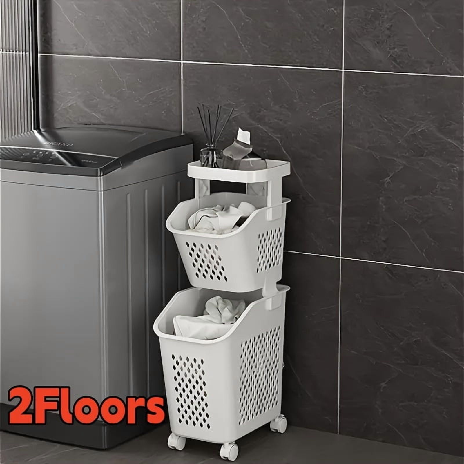 Portable Foldable Laundry Hamper with Removable Buckets & Wheels, Heavy ...