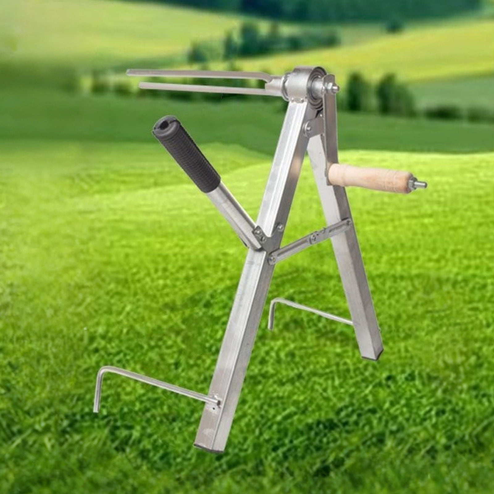 Portable Foldable Manual Fire Hose Reel, All-Metal Galvanized Steel ...