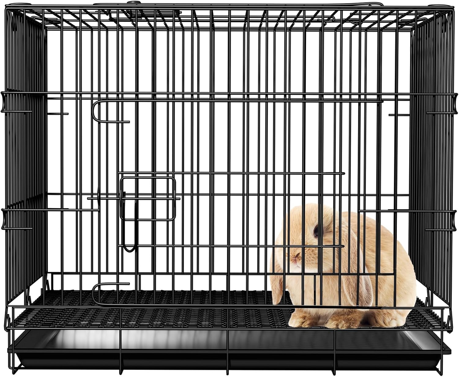 Portable Foldable Pet Cage with Removable Tray - Ideal for Rabbits ...