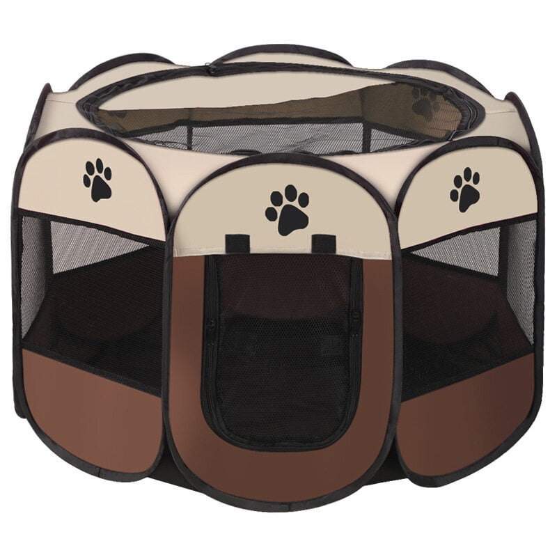 Portable Foldable Pet Playpen Pop Up Pet Play Pen with Carrying Bag ...