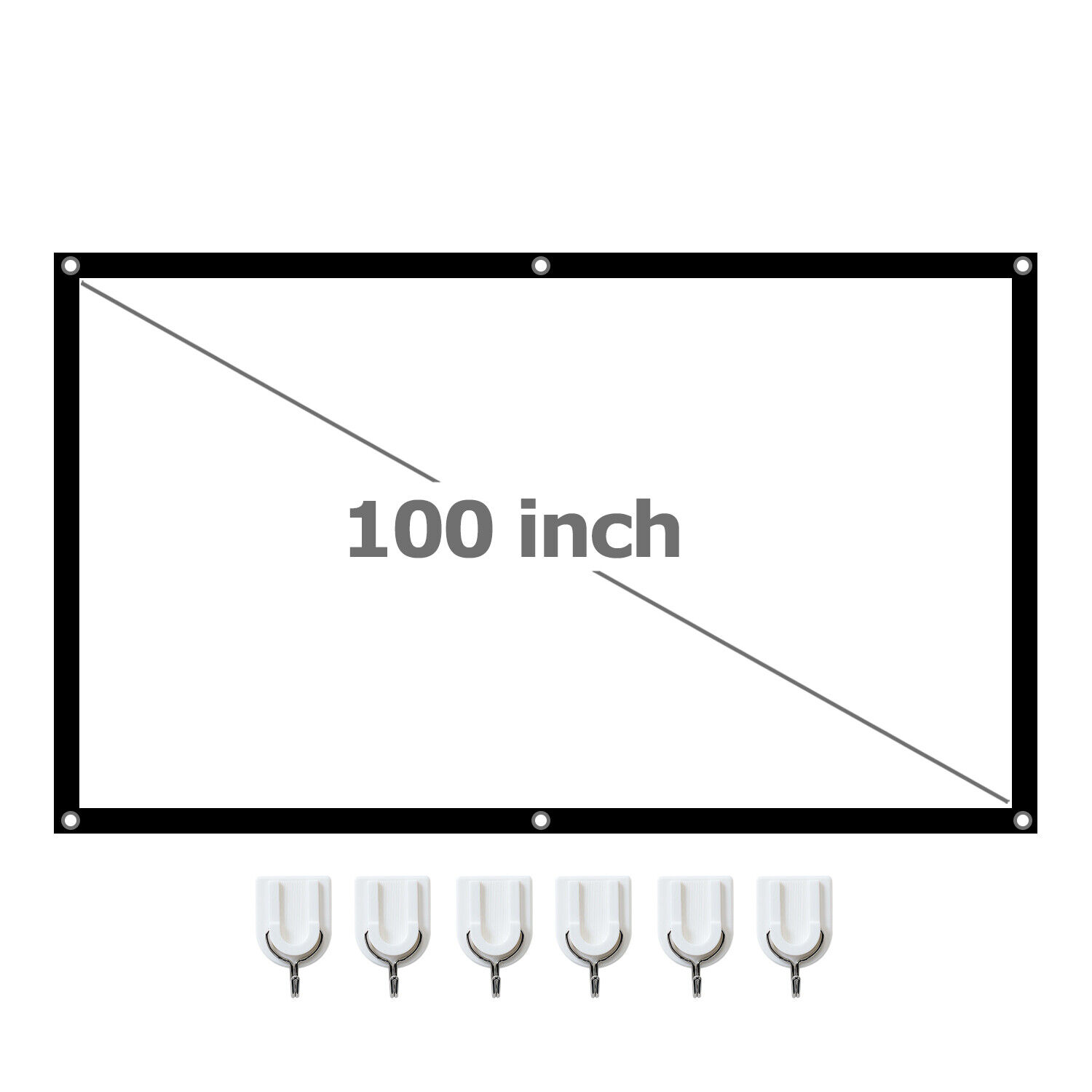 Portable Foldable Projector Screen 16:9 HD Outdoor Home Cinema Theater ...