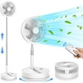Portable Foldable Rechargeable Oscillating Fan - 9" 7200mah Battery ...