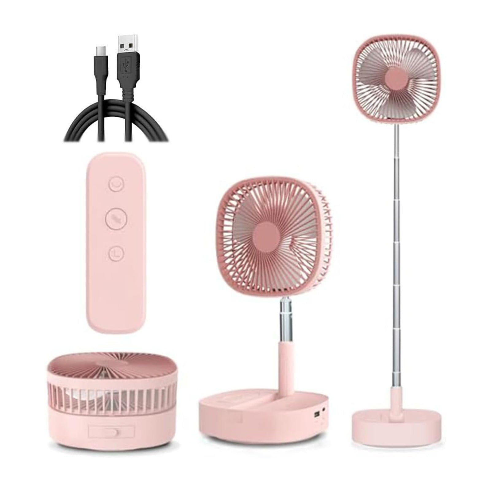 Portable Foldable Rechargeable Travel Oscillating Fan Collapsible ...