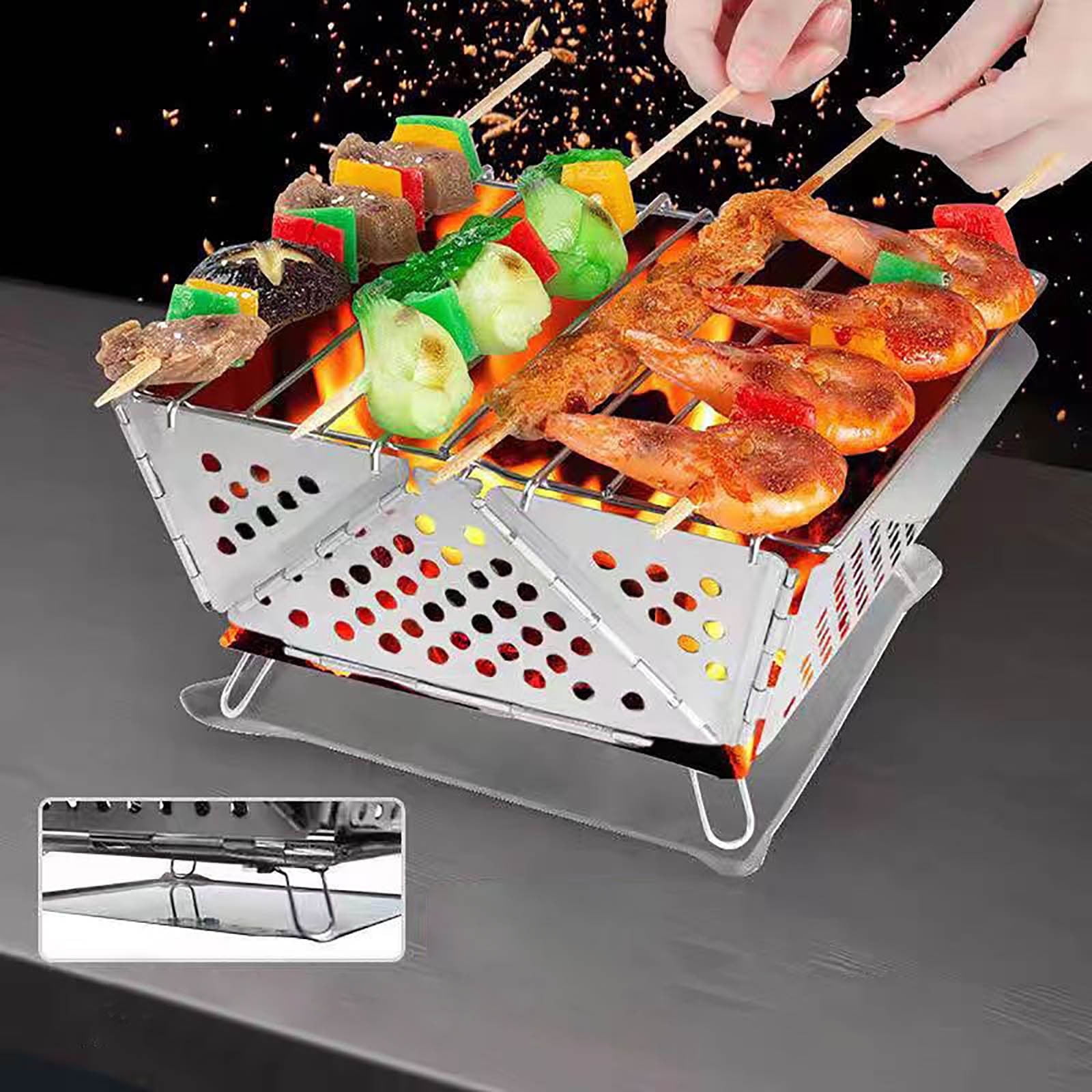 Portable Folding Barbecue Oven Outdoor Small Barbecue Oven Camping ...
