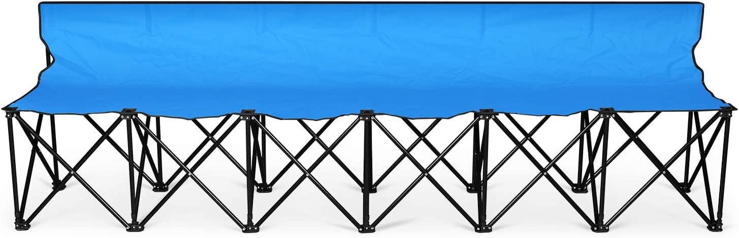Portable Folding Bench Seat, 6 Seater, Collapsible Soccer Bench ...