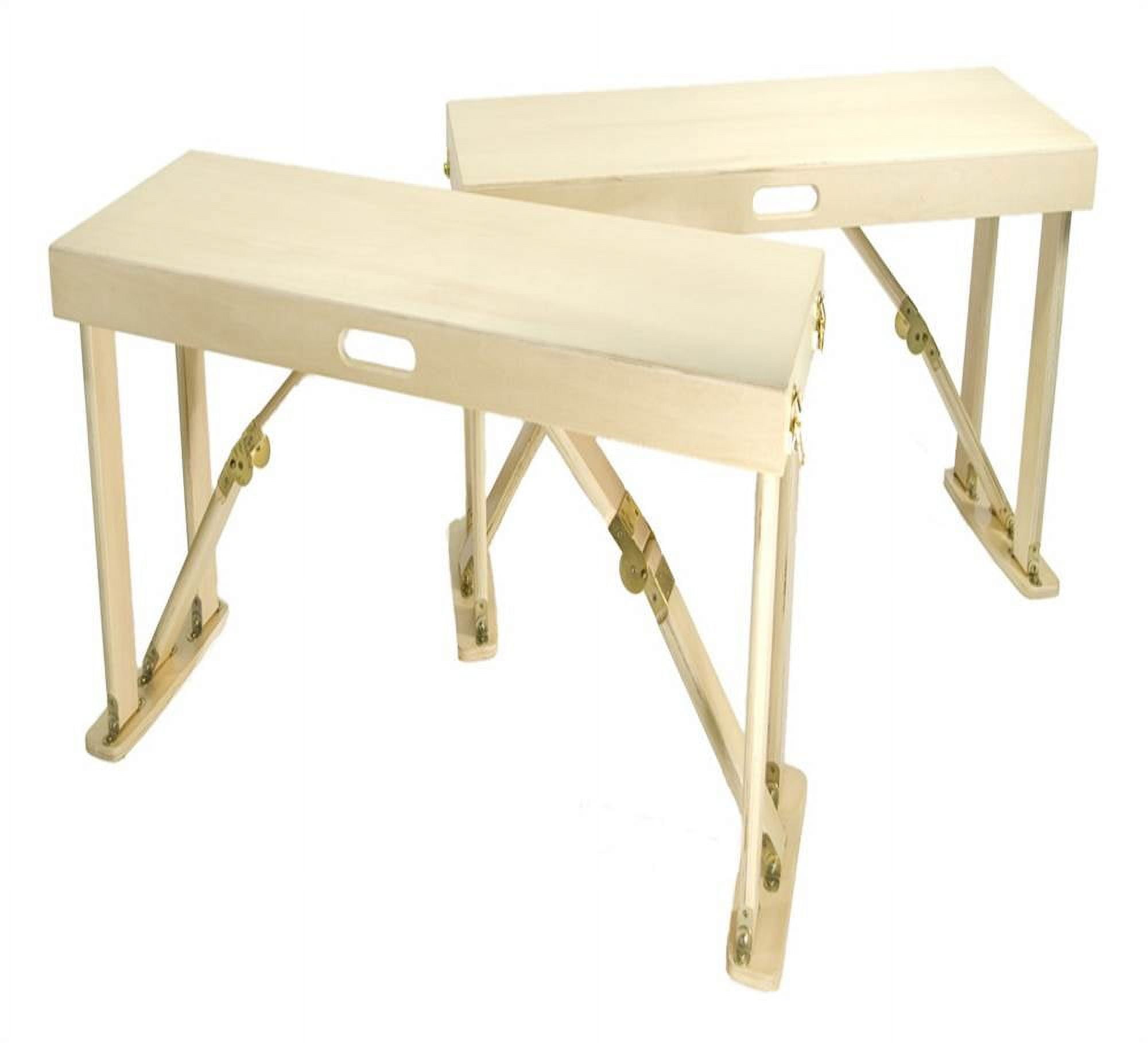 Spiderlegs B3813-NE Everyday Line Portable Wooden Folding Two Benches ...