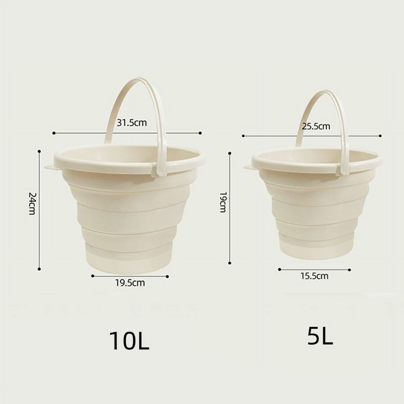 Portable Folding Bucket, Silicone Car Portable Bucket, Outdoor Fishing ...