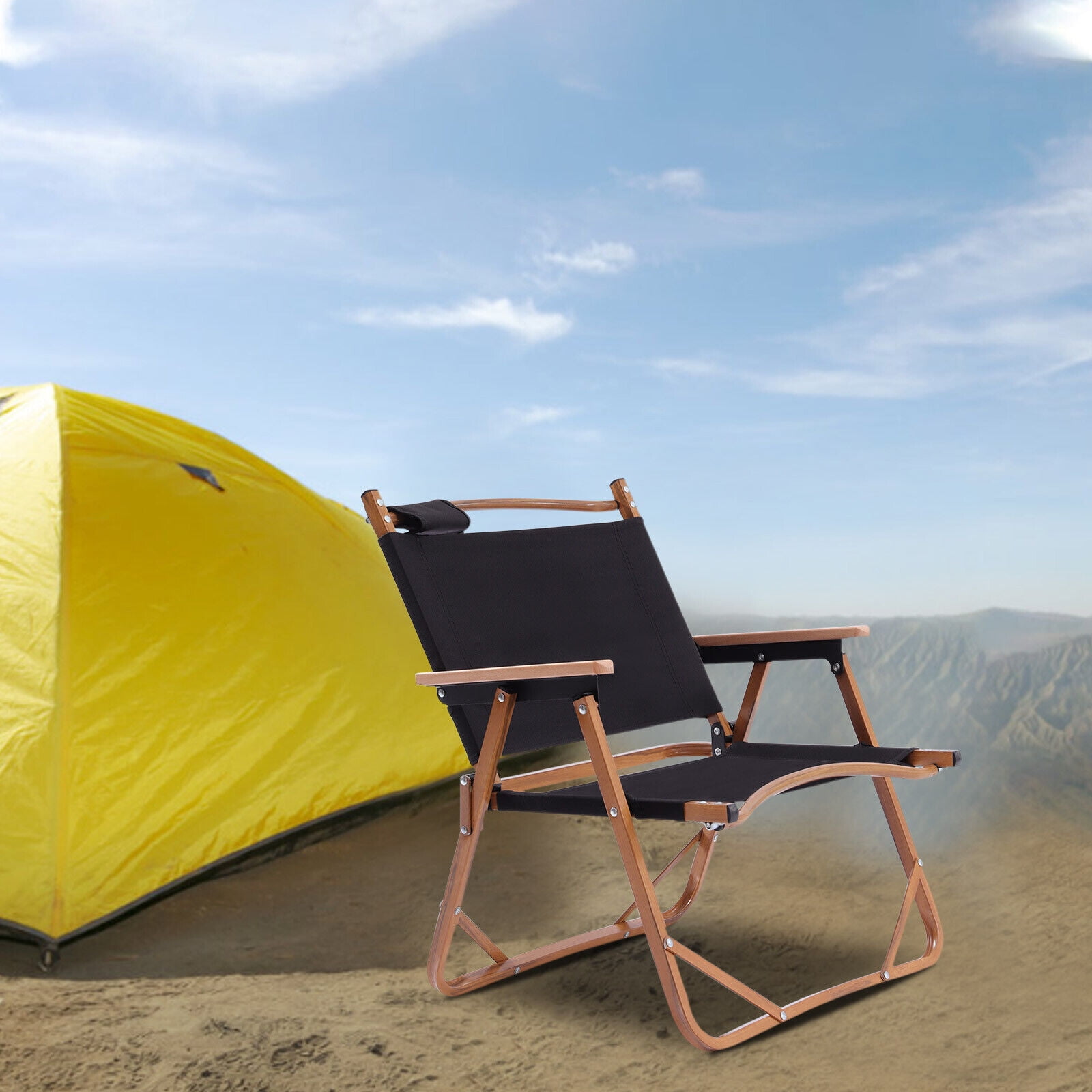 Portable Folding Camping Chair Low Beach Chairs for Camp Lawn Hiking ...