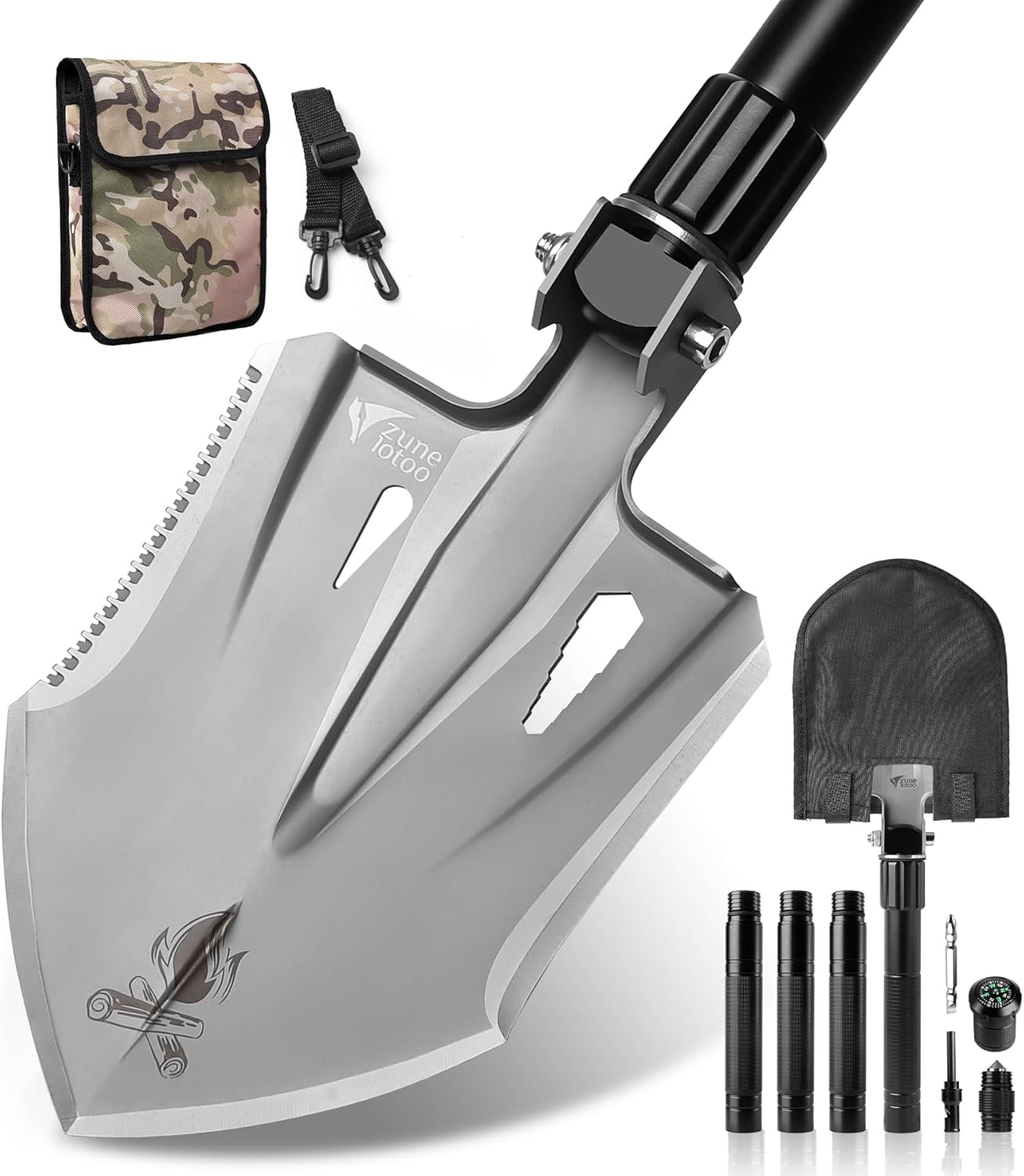 Portable Folding Camping Shovel | Compact Survival Multi-tool for ...