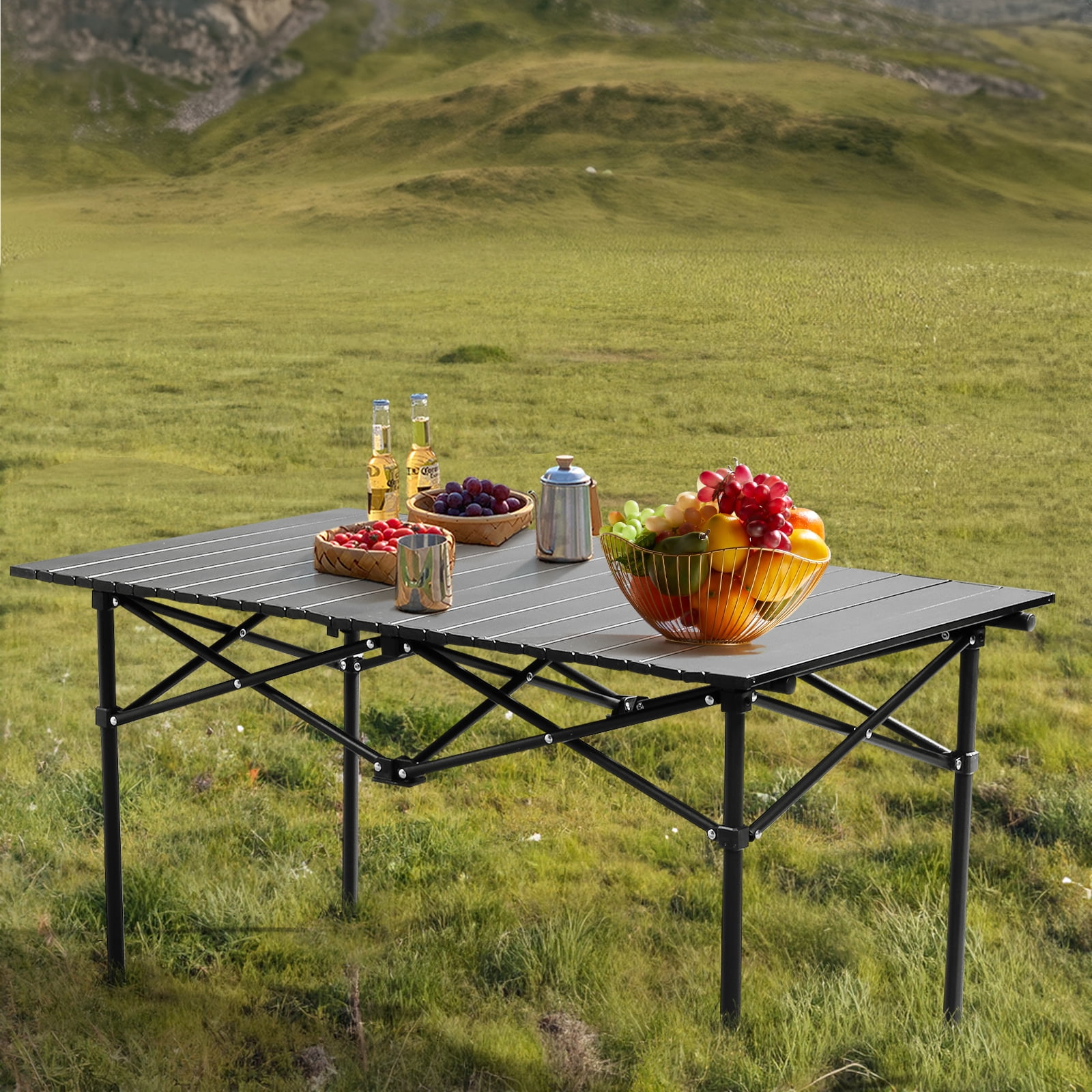 Portable Folding Camping Table, Ultralight Collapsible Table Outdoor ...