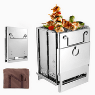 Outdoor Camping Wood-burning Stove Backpacking Portable Survival BBQ ...