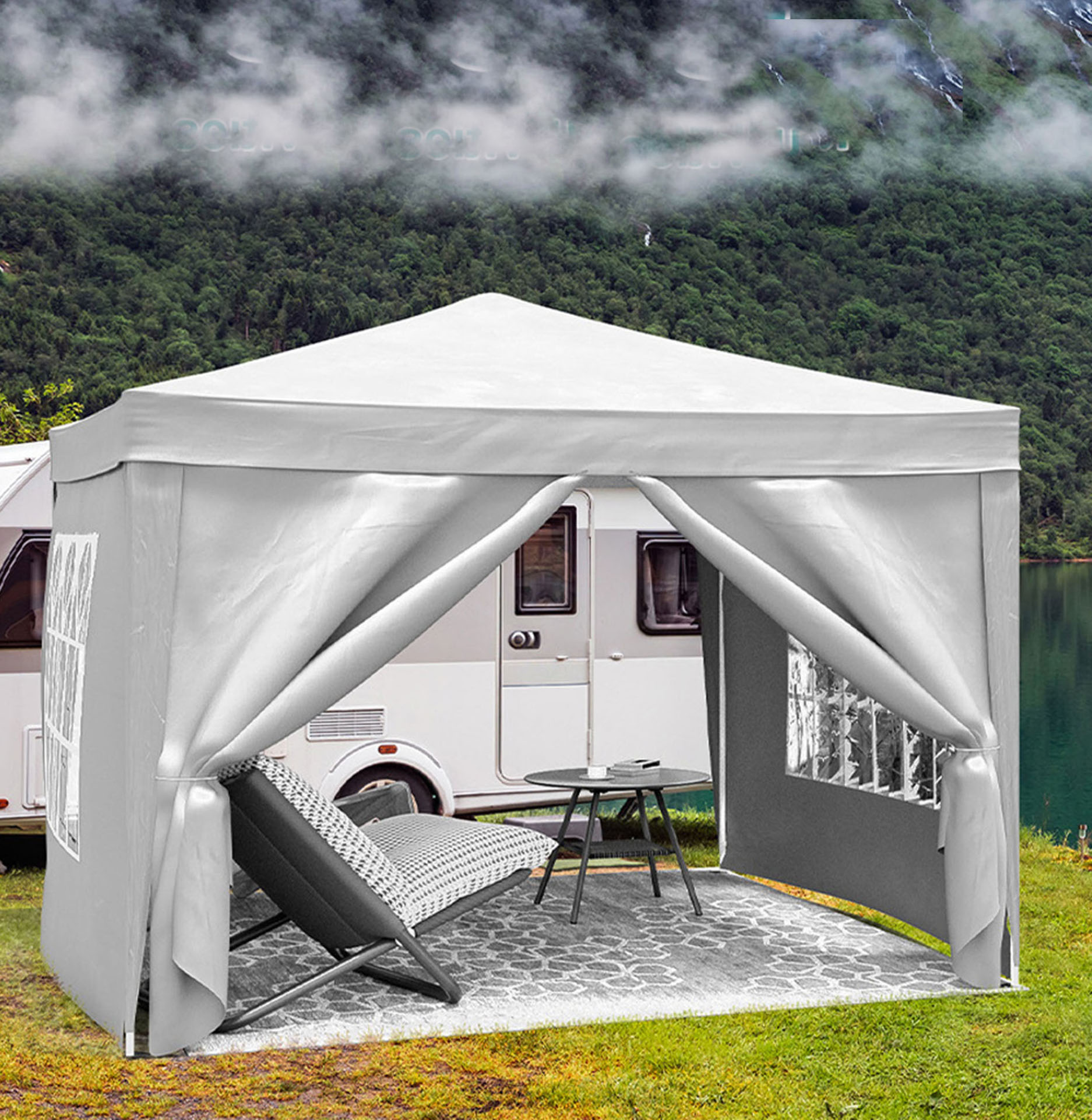 Portable Folding Canopy 10'x10' Outdoor Event Shelter UPF 50 -Gazebo ...