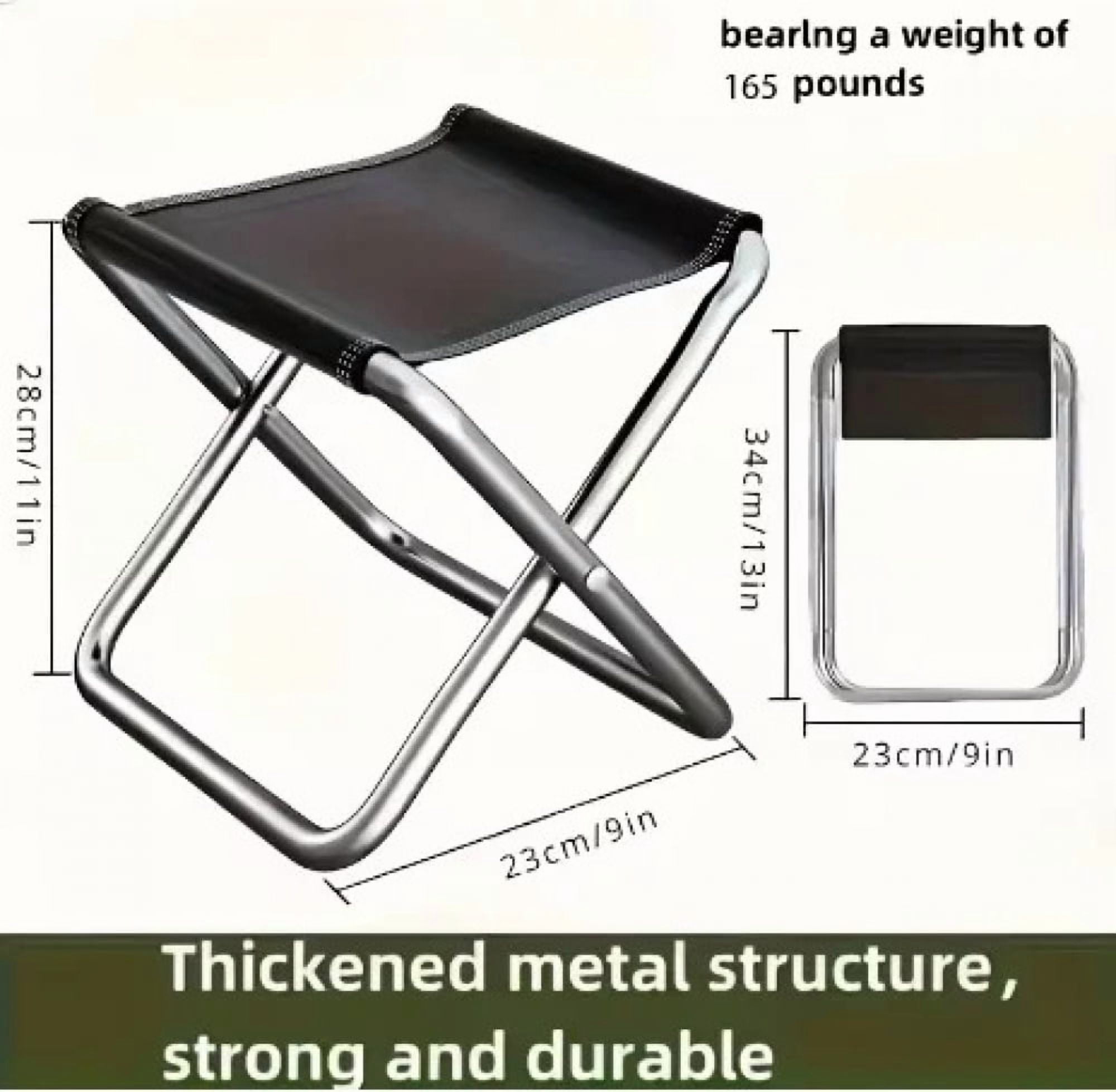 Portable Folding Chair Bench Fishing Stool Travel Camping Horse Stool ...