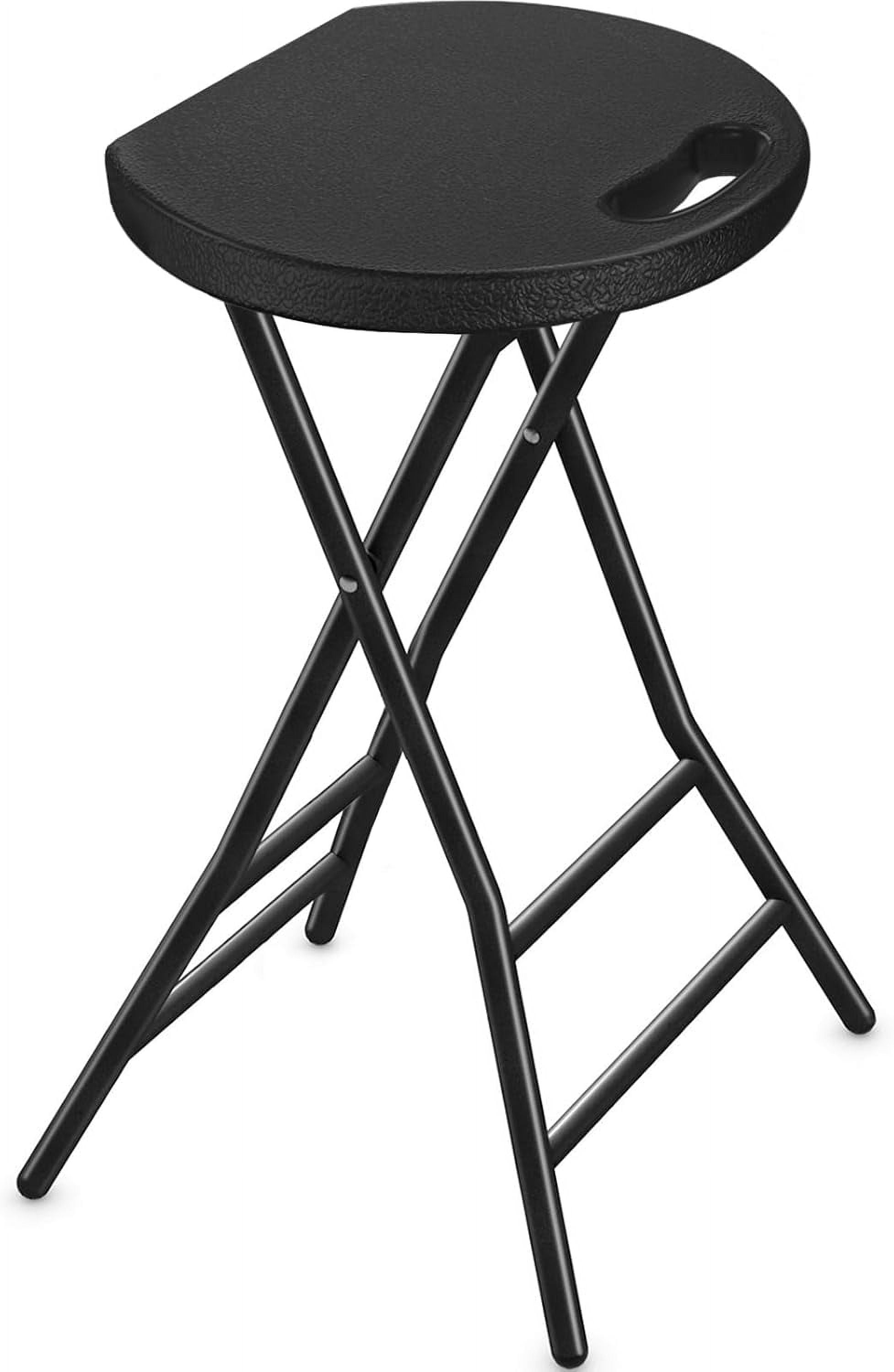 Portable Folding Chair with Handle, Heavy Duty Round Fold Stool Chair ...
