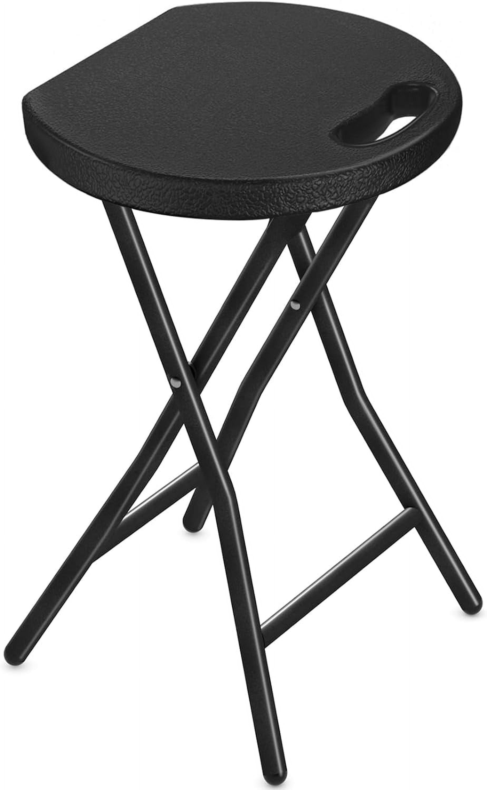 Portable Folding Chair with Handle Heavy Duty Round Fold Stool Chair ...